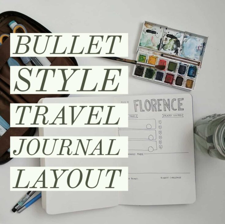 Bullet Style Travel Journal - Free Printable Layout | WanderBIG.com