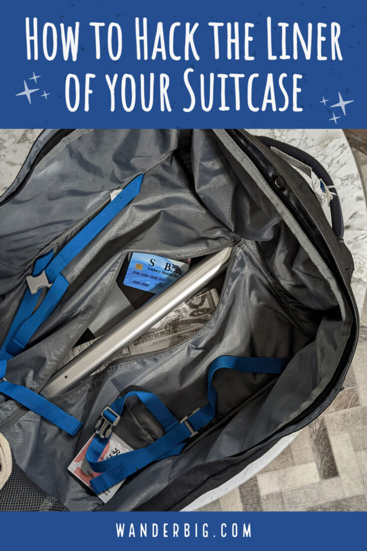 How I Use the Pocket in my Suitcase Liner | WanderBIG.com