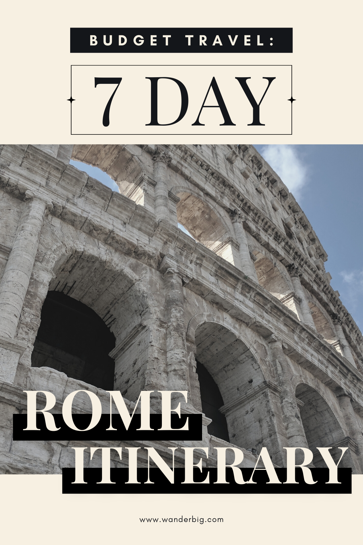 Budget Travel: 7 Day Rome Itinerary | WanderBIG.com